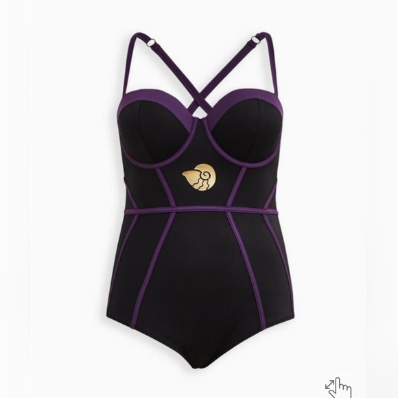 torrid | Swim | Disney The Little Mermaid Strappy Back Swimsuit Ursula ...